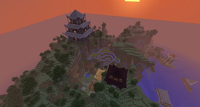 Chinese Village w/ Junks VERY DETAILED Minecraft Map