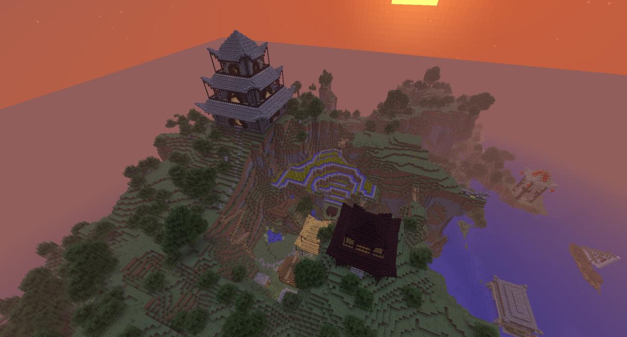 Chinese Village w/ Junks VERY DETAILED Minecraft Map