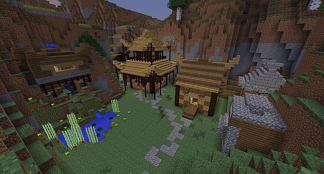 Chinese Village w/ Junks VERY DETAILED Minecraft Map