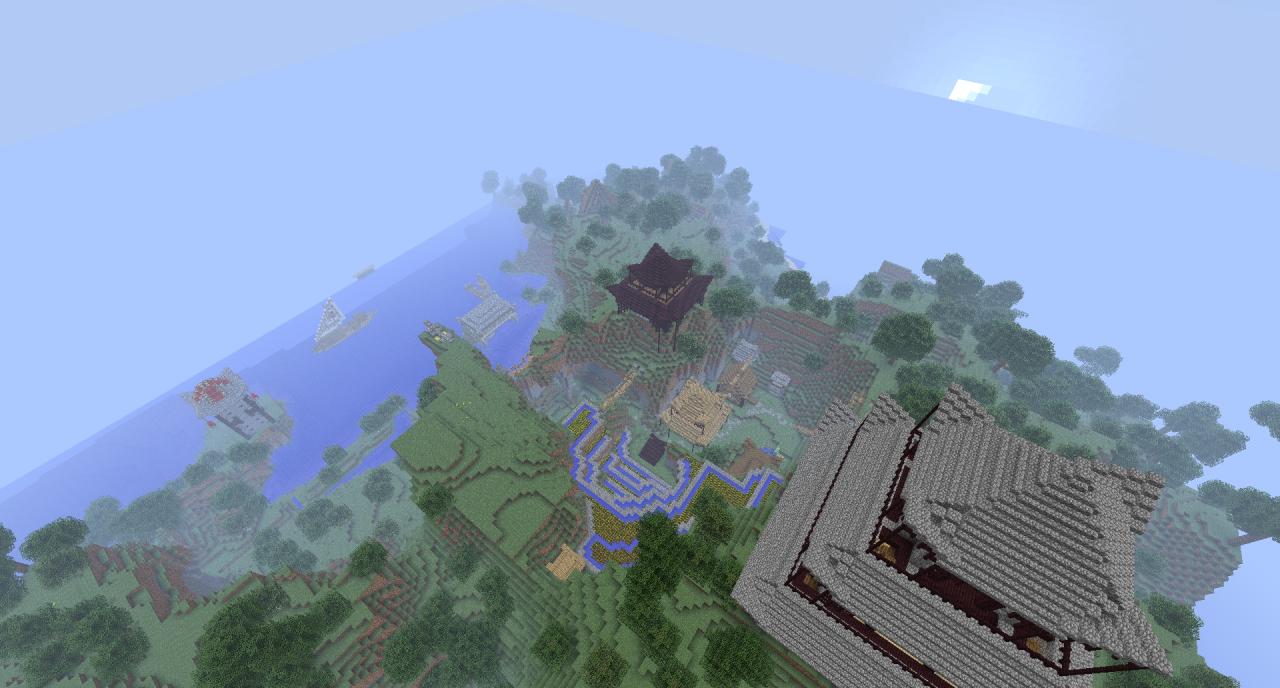 Chinese Village w/ Junks VERY DETAILED Minecraft Map