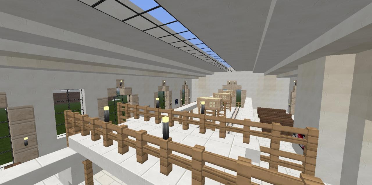 Creative Building #1: Rail Station #1 Minecraft Map