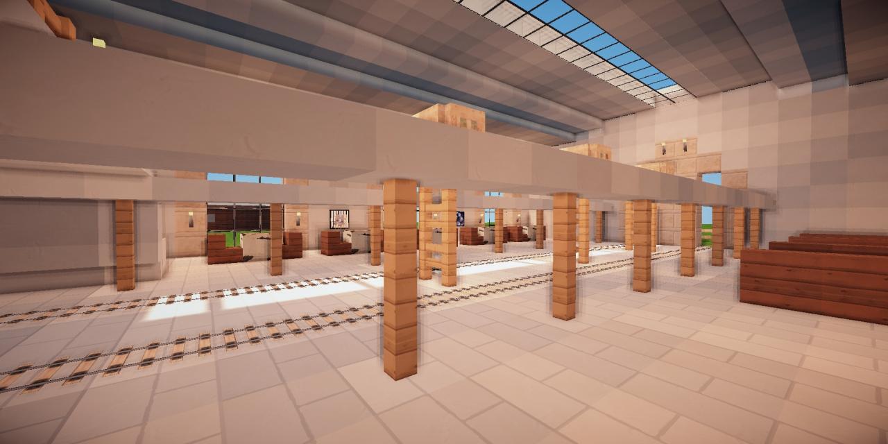 Creative Building #1: Rail Station #1 Minecraft Map