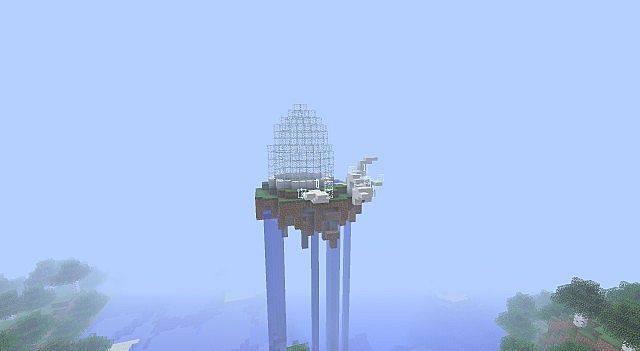 floating crystal hub Minecraft Map