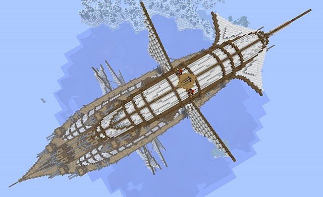 Large Airship For Battle Minecraft Map