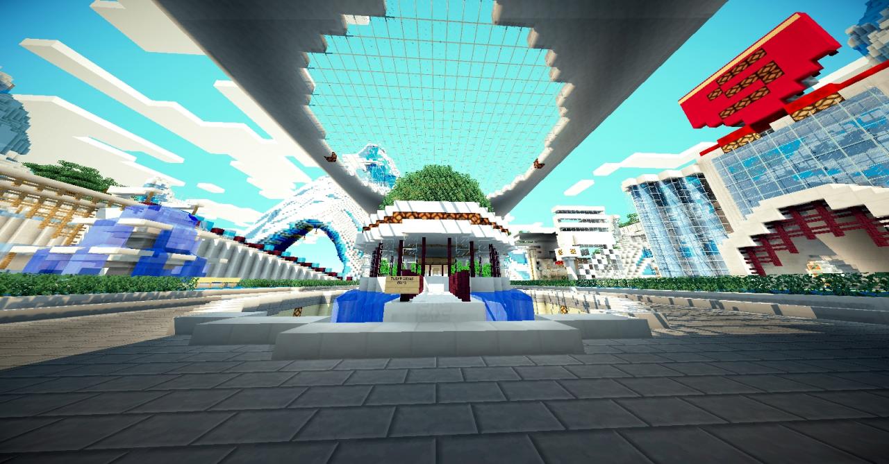 Sever Spawn and Other Buildings Minecraft Map