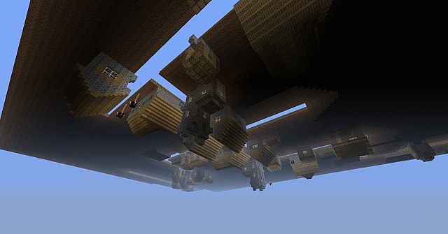upside down Minecraft Map