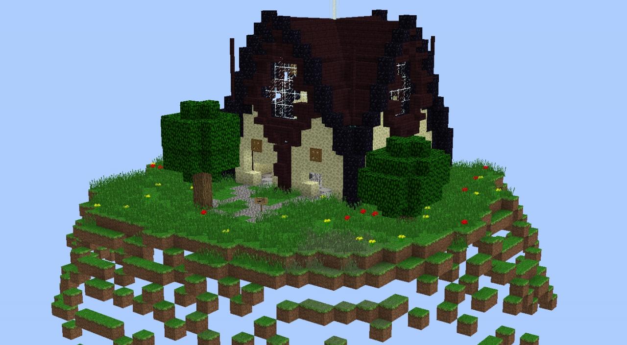 Ender Themed Spawn Hut.. Minecraft Map
