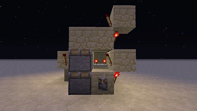 Redstone: First Attempt Double Piston Extender [4x4x4] Minecraft Map