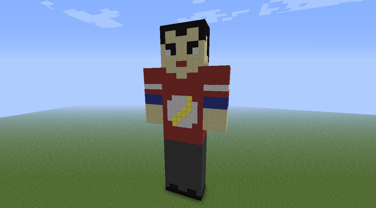 Sheldon Cooper 3D Skin Statue Minecraft Map