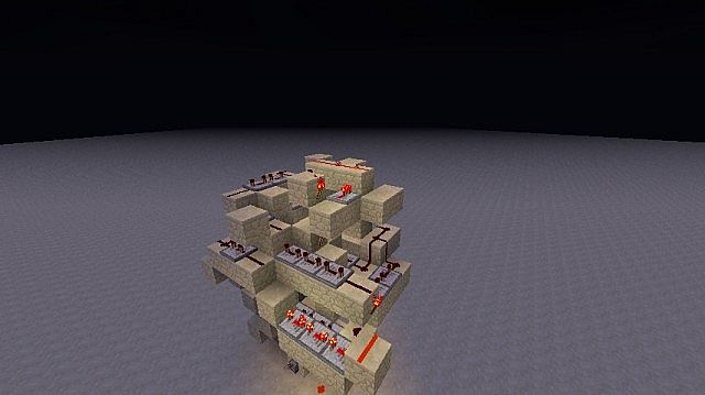 Redstone: Compact Vertical 5 Piston Extender Minecraft Map
