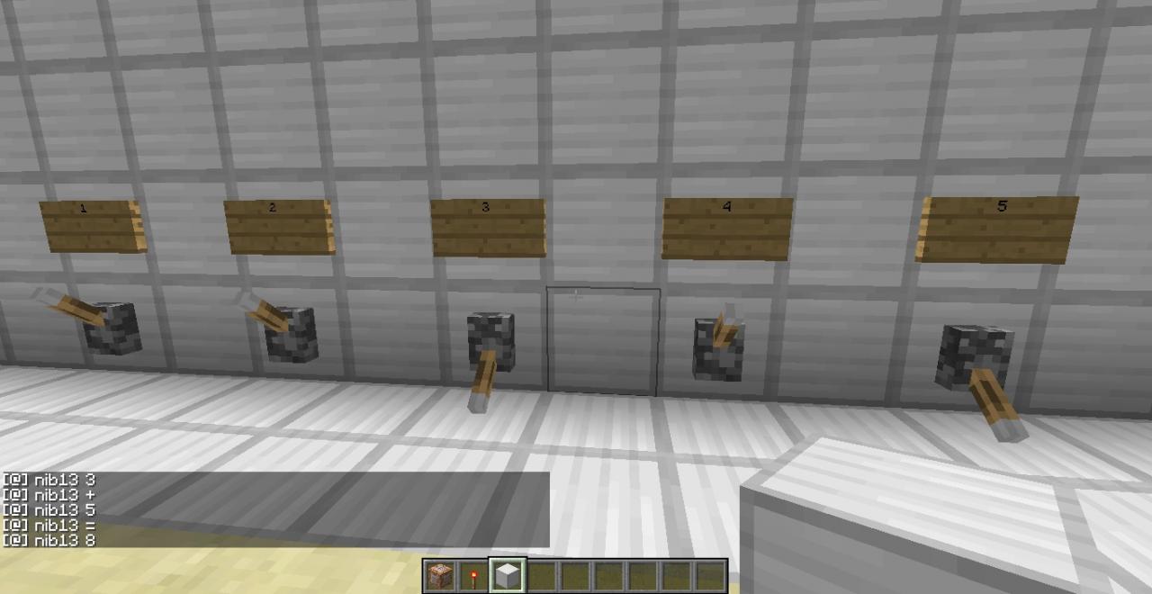 Compact 5-Digit Addition Calculator Minecraft Map