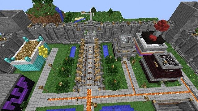 Server Spawn Map [SHOPS/WARPS/RANKS] Minecraft Map