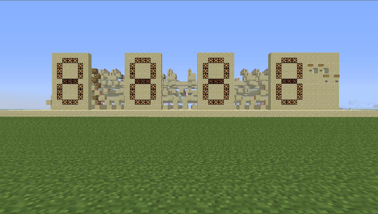 [STACKABLE][COMPACT][FAST] Hexadecimal Counter With Display Minecraft Map