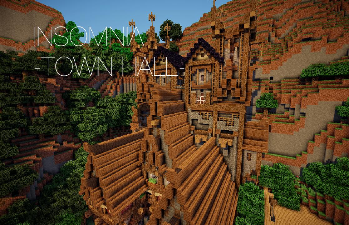 Insomnia Spawn Town Hall Minecraft Map