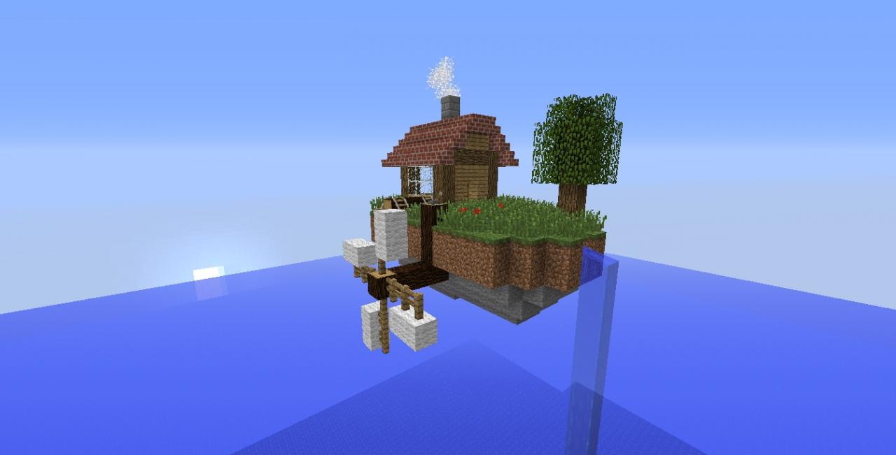 Floating /Steampunk/ Island with House Minecraft Map