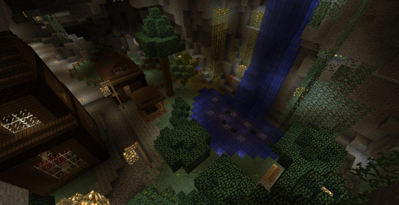 Underground Town Minecraft Map