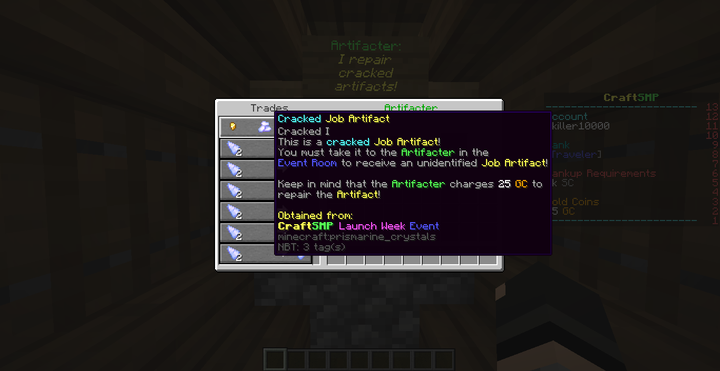 CraftSMP - 1.16.1 - Economy Based Survival - Towny, Jobs, Ranks ...