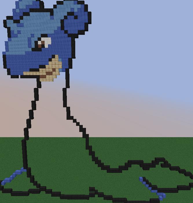 Pokemon Pixel Art - Lapras Minecraft Project