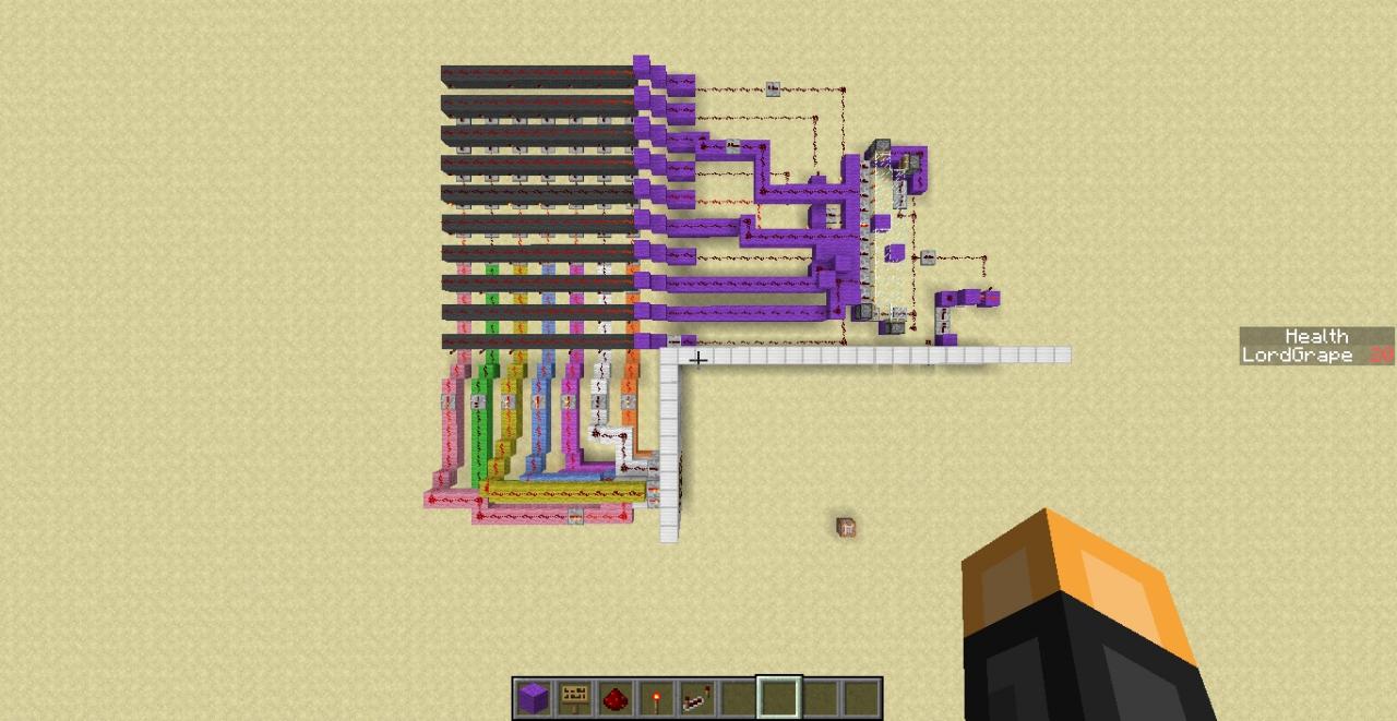 One digit redstone counter Minecraft Map