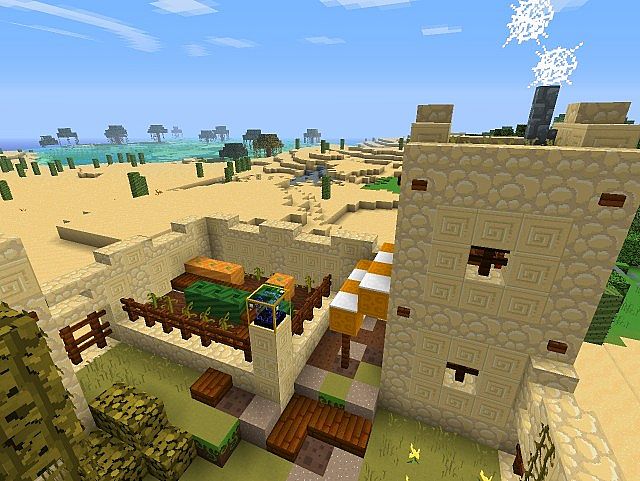 Pimped Sand Village. Minecraft Project