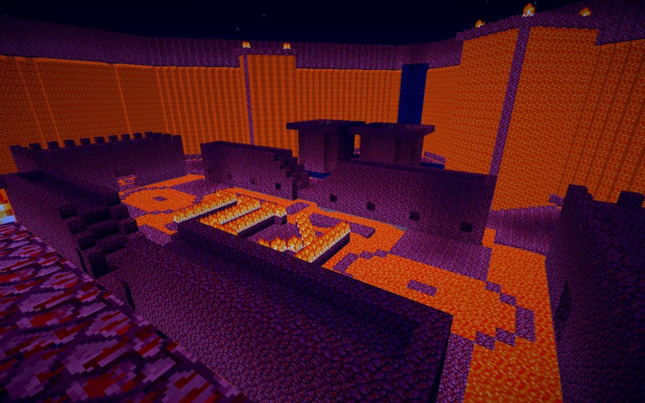 The Epic Netherrack Battle Arena Minecraft Map