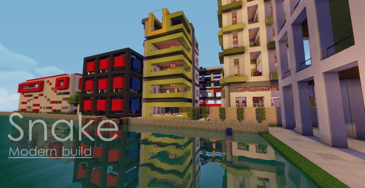 Snake | modern build | Minecraft Map