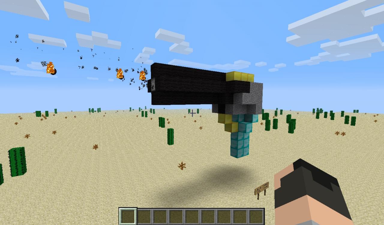 automatic shooting gun Minecraft Map