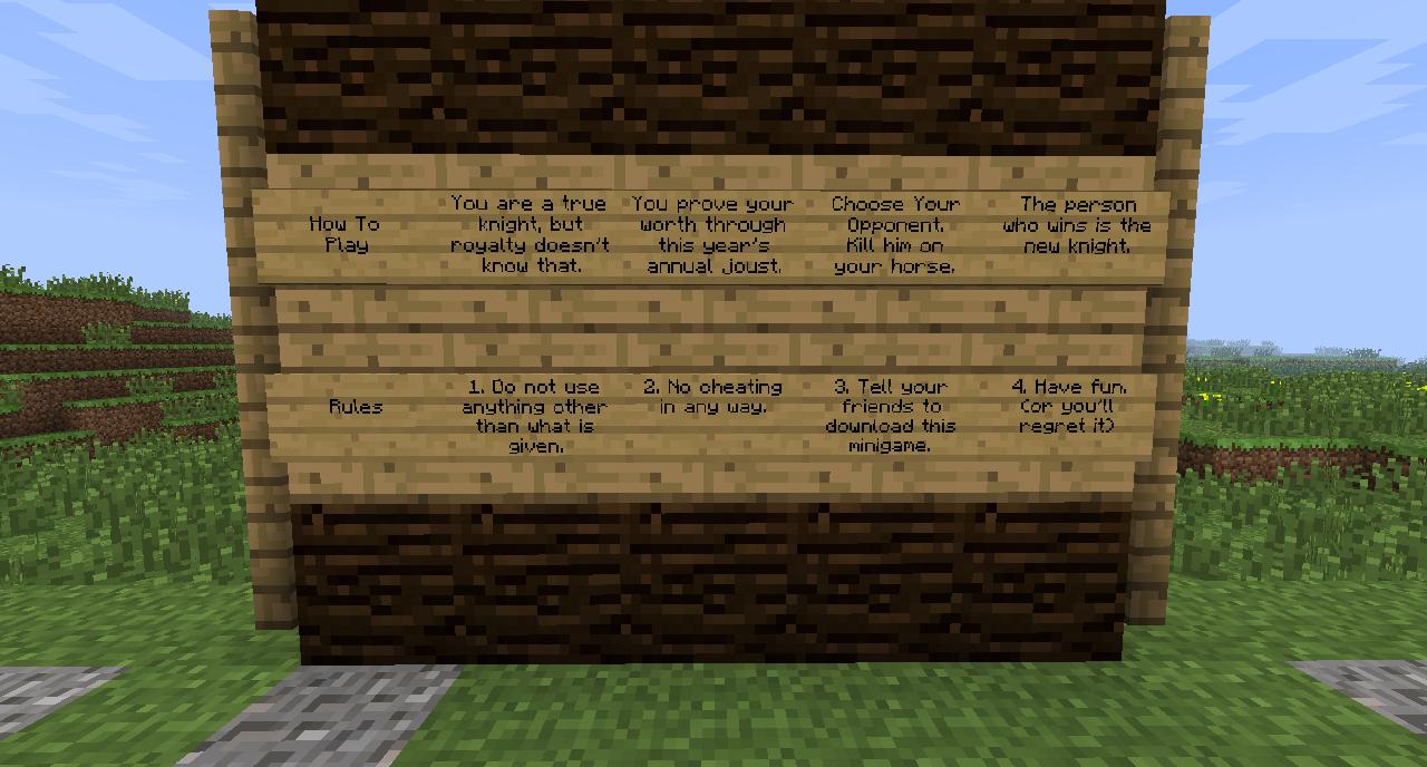 Medieval Horse Jousting - Minecraft Edition Minecraft Map