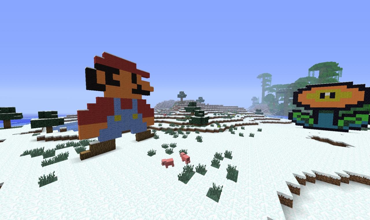 MARIO Pixel Art Minecraft Map