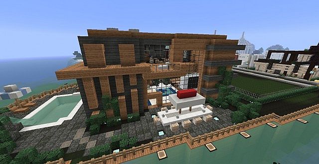 Modern Shore House Minecraft Map