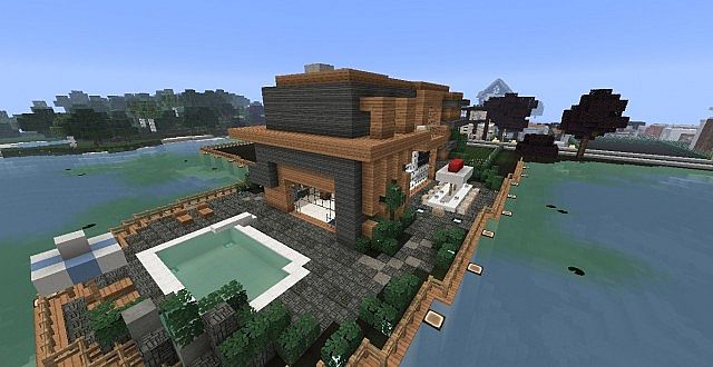 Modern Shore House Minecraft Map