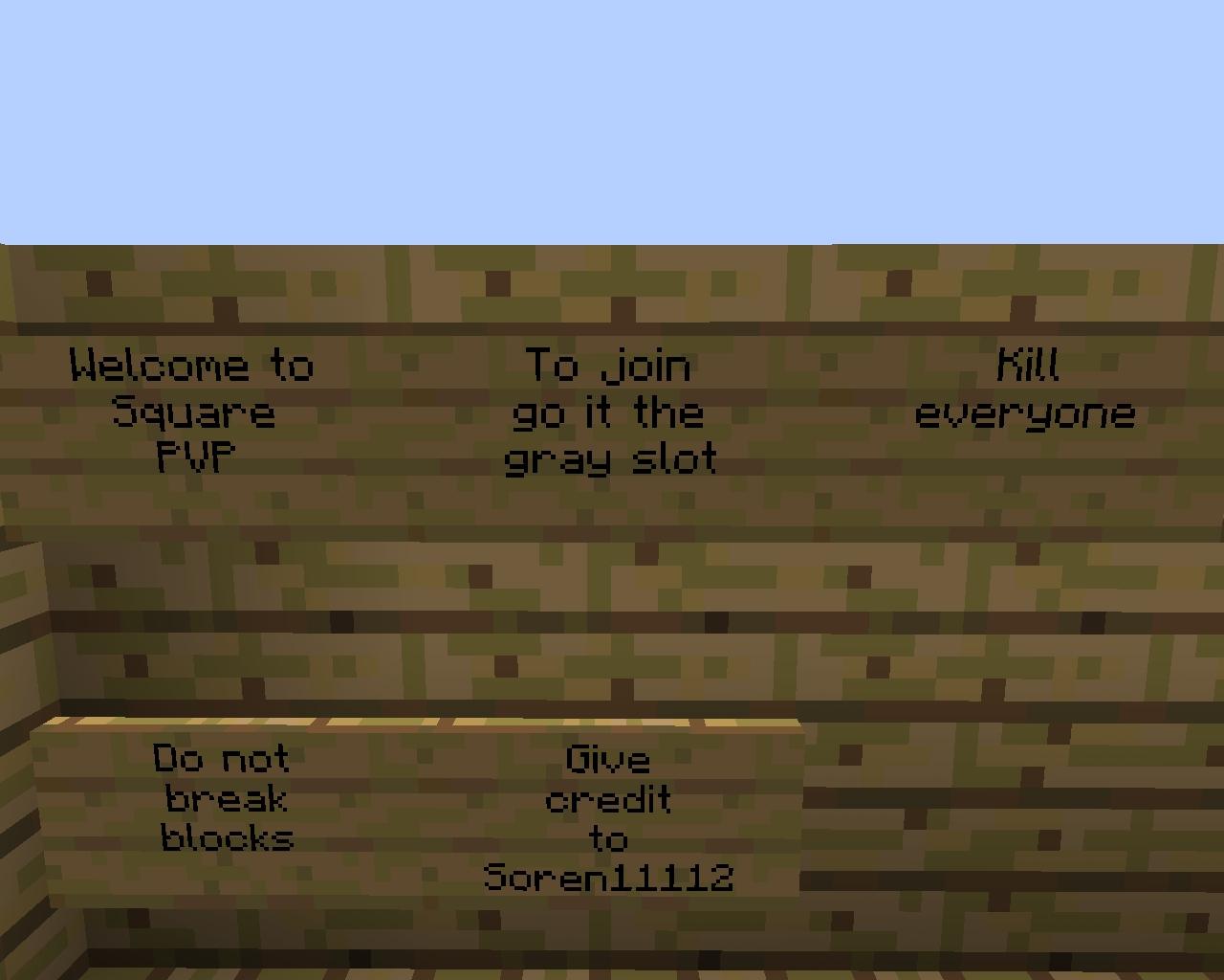 Square PVP Minecraft Map