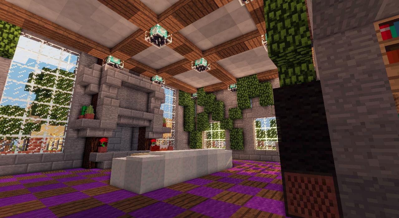 The beautiful house on the plot map. Minecraft Map