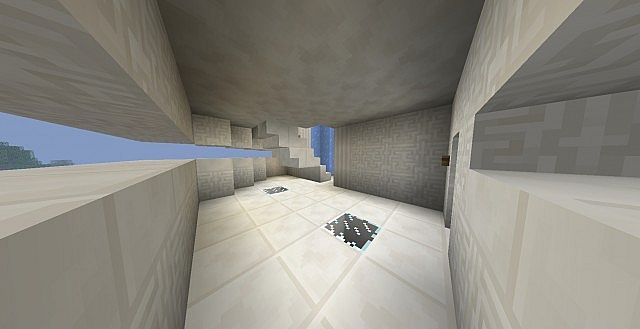 Modern House using the Quarts and Stained Clay Minecraft Map