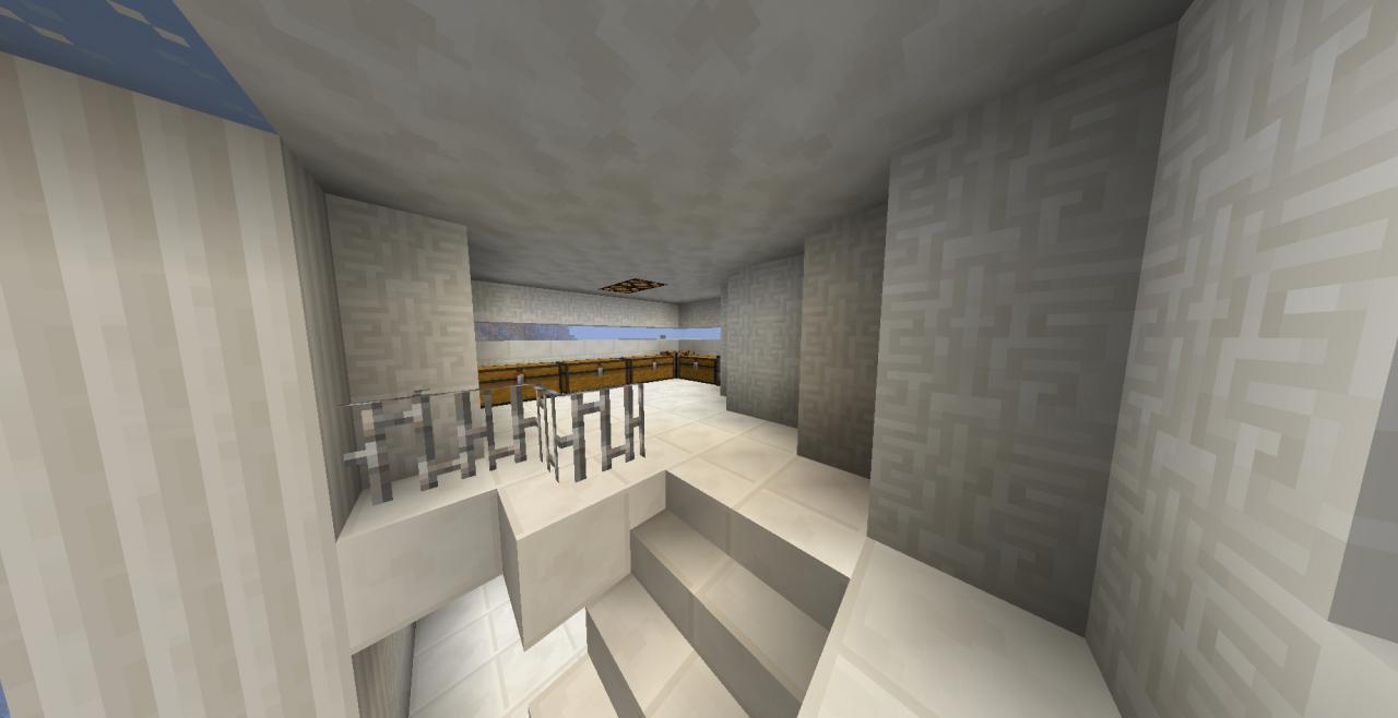 Modern House using the Quarts and Stained Clay Minecraft Map