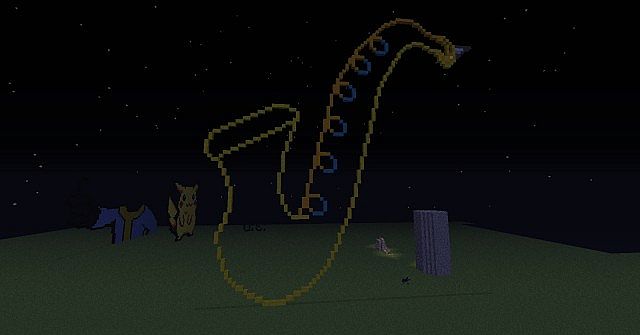 Saxaphone Pixel Minecraft Map