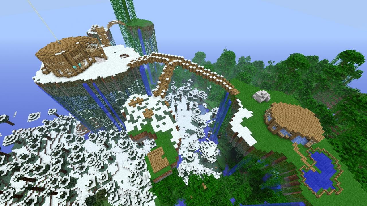 The floating islands of life Minecraft Map