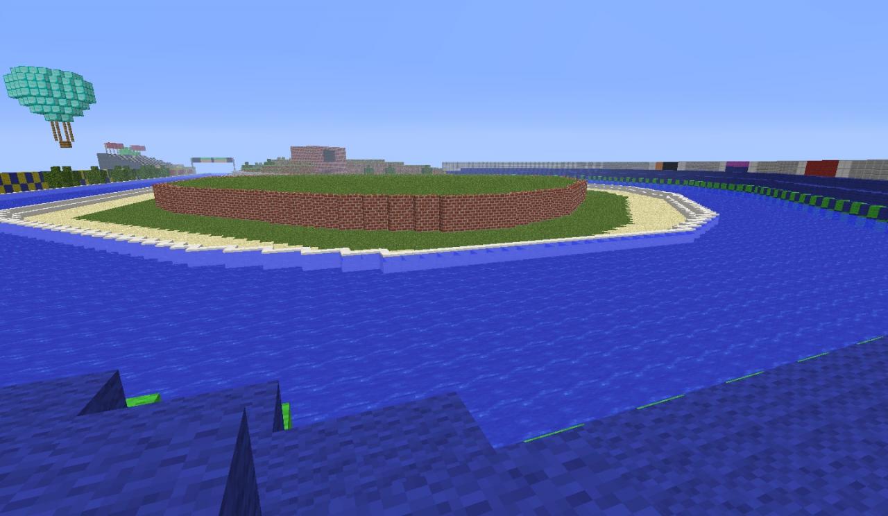 Luigis Raceway Mario kart 64 (MK7) Boat racing! Minecraft Map