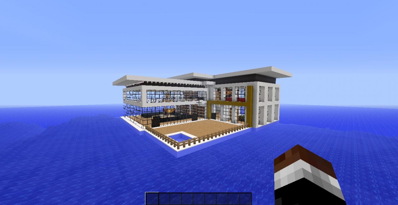 Modern styled home on the ocean Minecraft Map