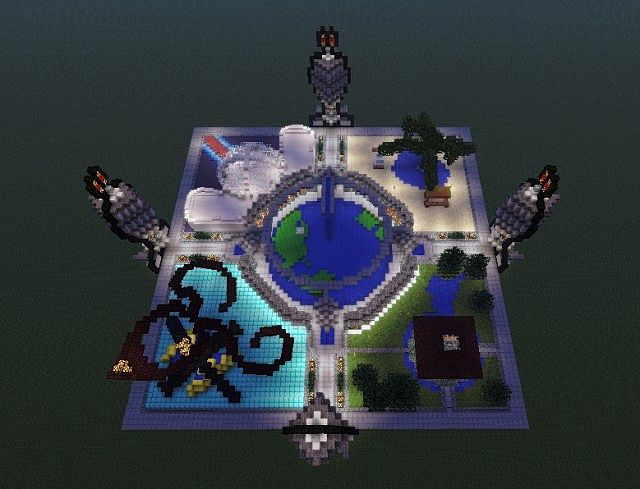 Four corners spawn for PMC Minecraft Map