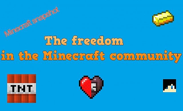 The freedom in the Minecraft community
