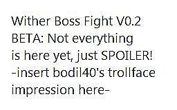 Wither Boss Fight BETA/V0.2 Minecraft Map