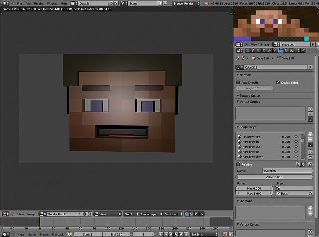 blender steve rig! Minecraft Project