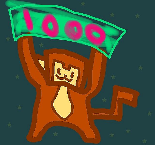 1000 downloads for monkey cubed!