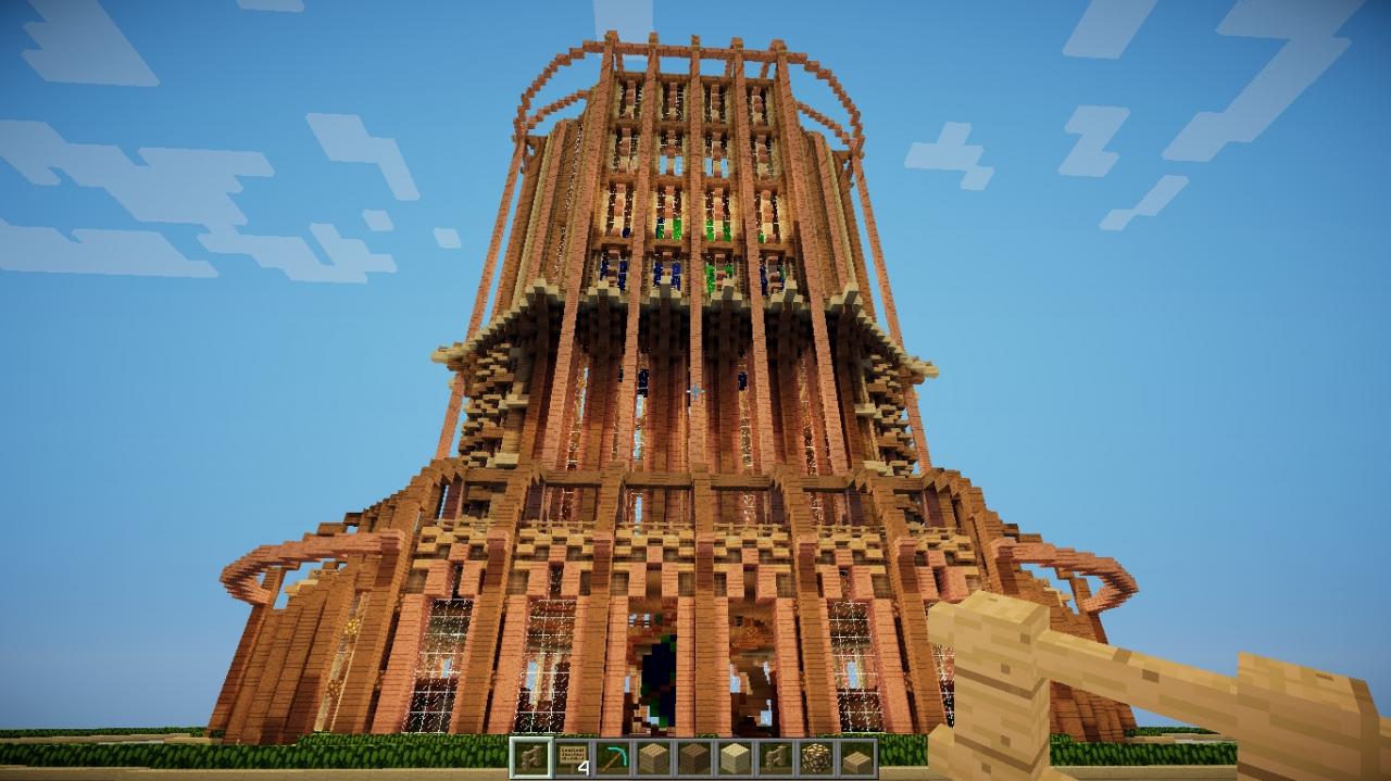Minecraft Wood Tower [PMC Server Spawn Contest] Minecraft Map