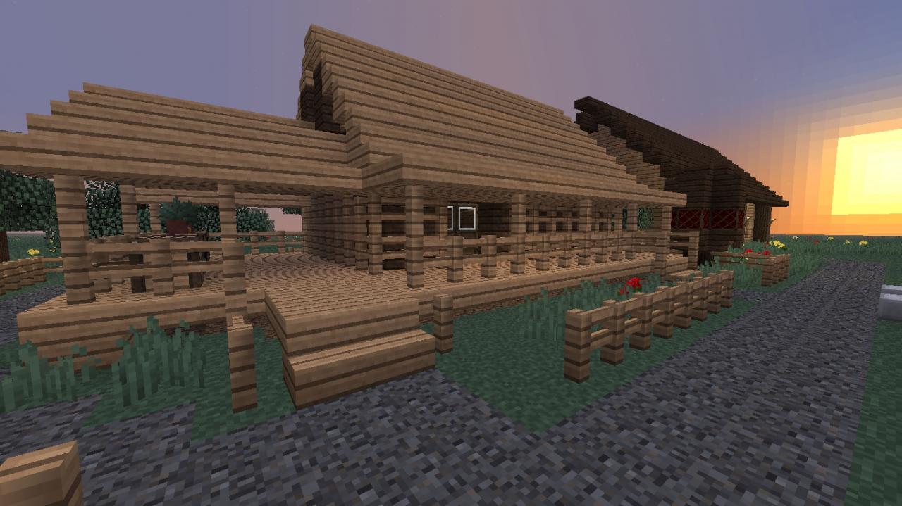 Small House w/ Farm and Barn Minecraft Map
