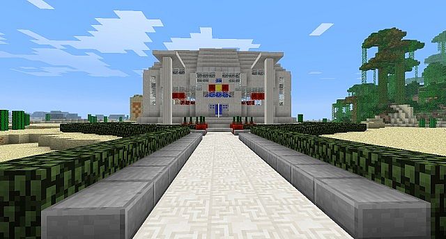 Modern Circular House- Glass, Quartz Minecraft Map