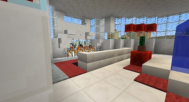 Modern Circular House- Glass, Quartz Minecraft Map