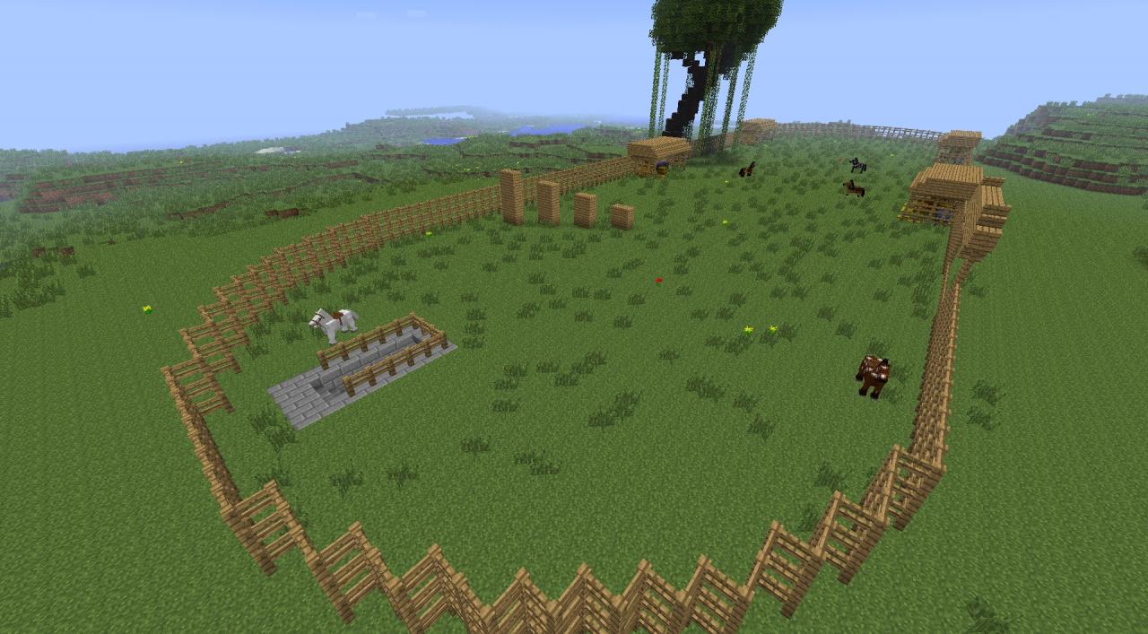 horse corral & speed testing strip Minecraft Map