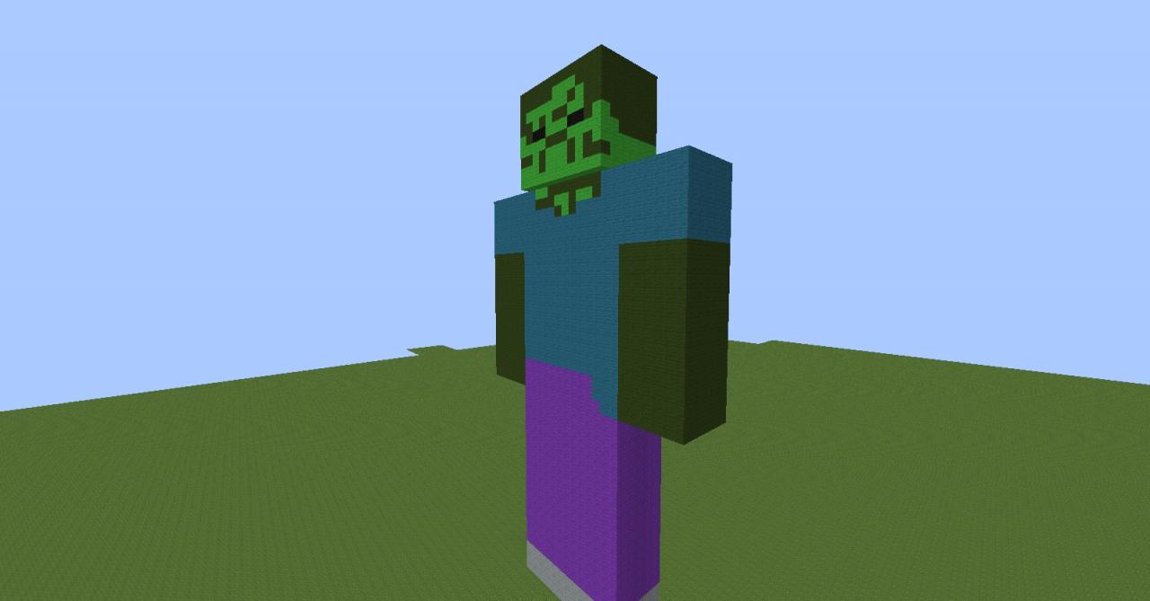 Zombie with epic head Minecraft Map